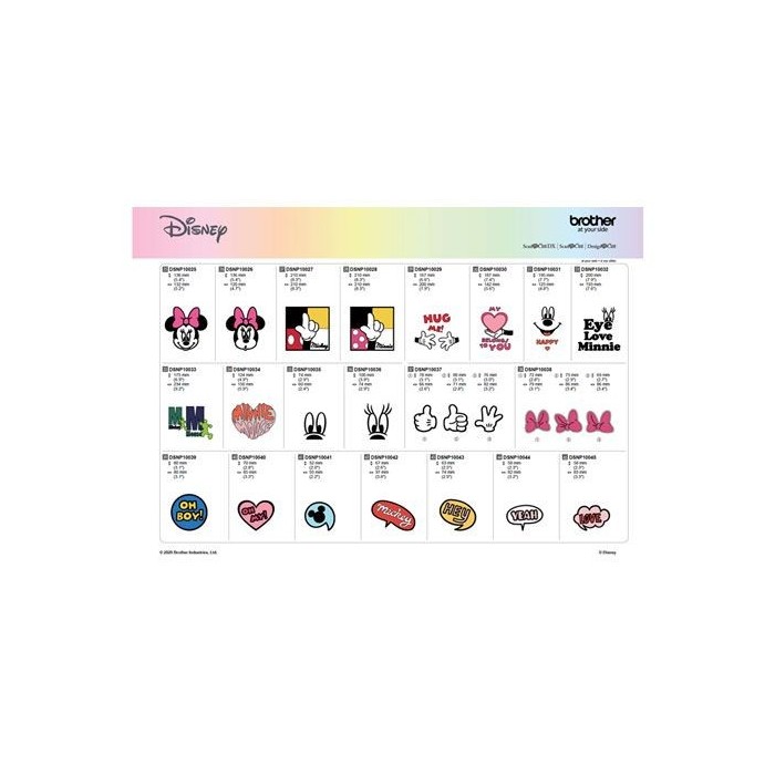 Disney card n.10 "Modern Mickey & Minnie" Brother Scanncut - C...