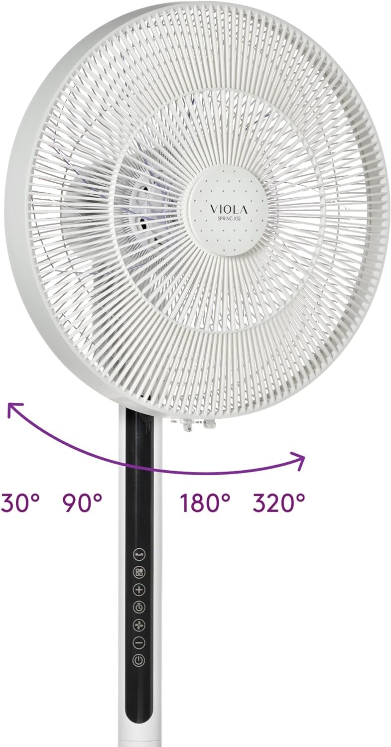 VIOLA Spring X32 Ventilatore a Piantana Silenzioso con Telecomando